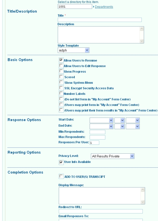 Managing Form Properties